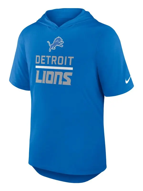 Nike Detroit Lions Dri-fit Nfl Hooded T-shirt - Blue