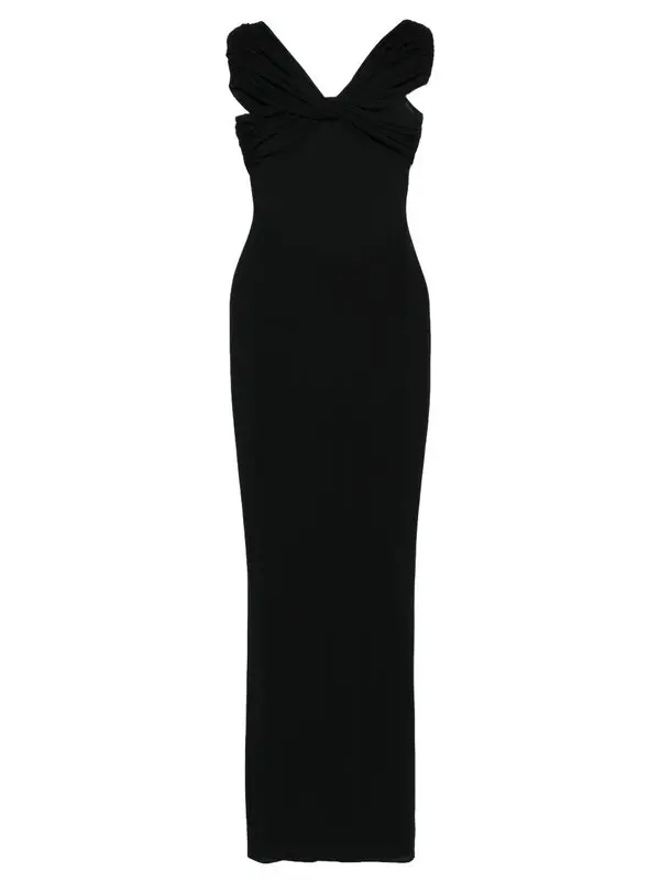 MONOT Off-shoulder Maxi Dress - Black