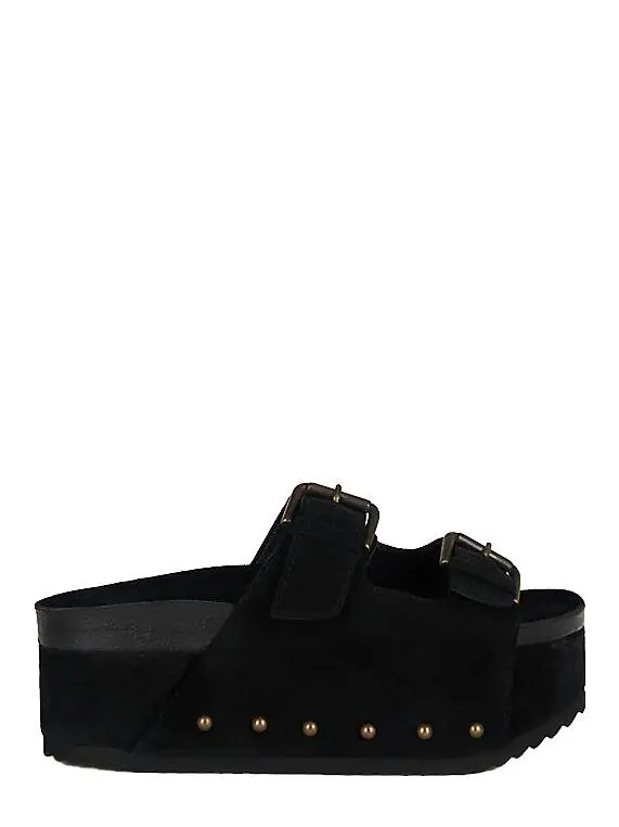 Intentionally Blank Cooper-2 Platform Slide Sandals - Black