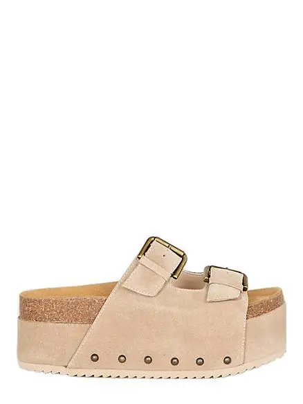 Intentionally Blank Cooper-2 Platform Slide Sandals - Taupe