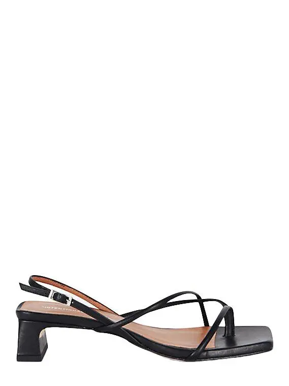 Intentionally Blank Fifi Slingback Block Heels - Black