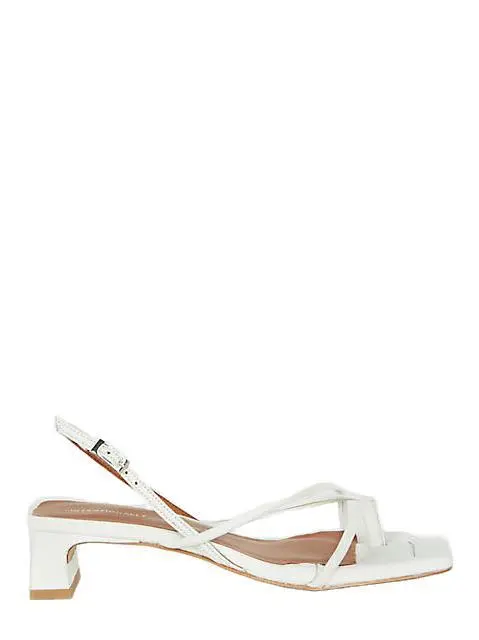 Intentionally Blank Fifi Slingback Block Heels - White