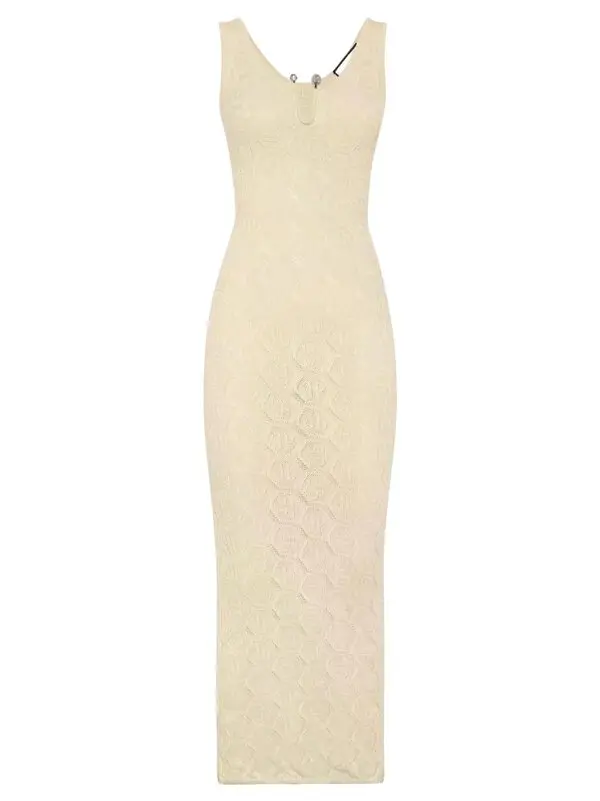 Philipp Plein Monogram Midi Dress - Neutrals