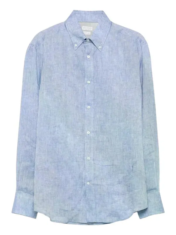 Brunello Cucinelli Linen Shirt - Blue