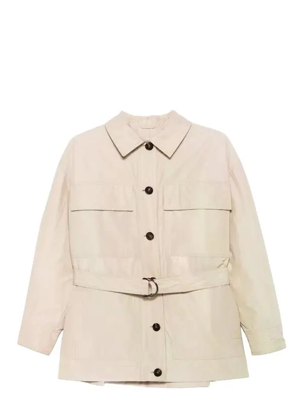 Brunello Cucinelli Belted Jacket - Neutrals