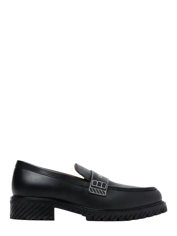 Off-White Logo-print Loafers - Black