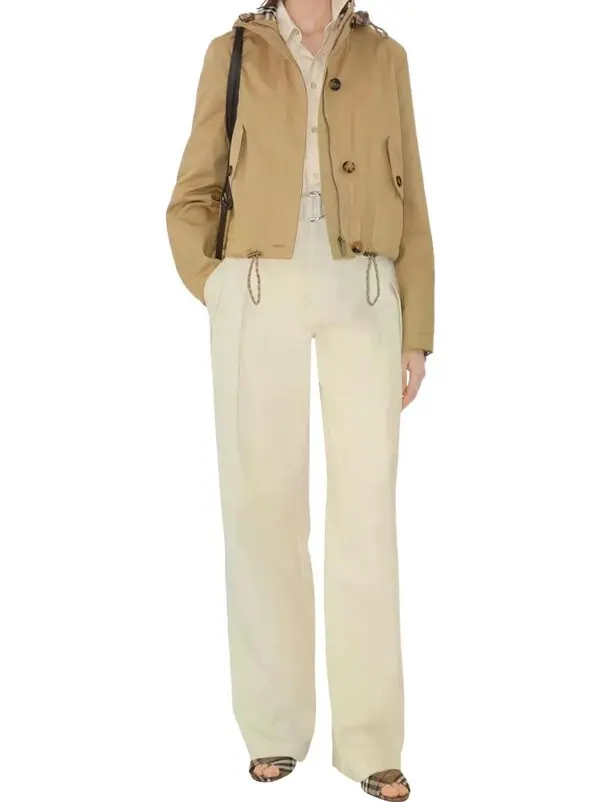 Burberry Gabardine Jacket - Neutrals