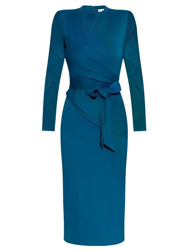 Diane Von Furstenberg Draped Midi Dress - Blue