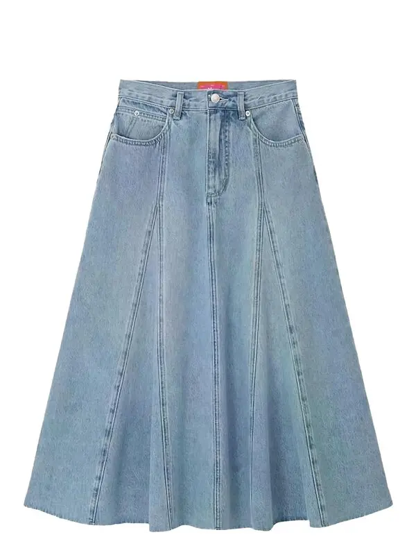 HEY JOANIE Monica Denim Skirt - Blue