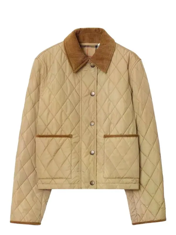 Burberry Quilted Cropped Jacket - Neutrals