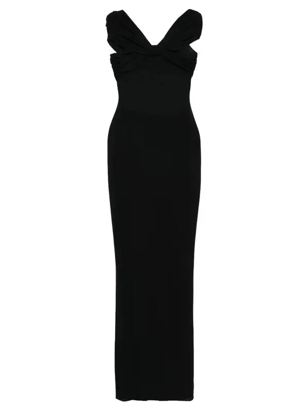 MONOT Off-shoulder Maxi Dress - Black