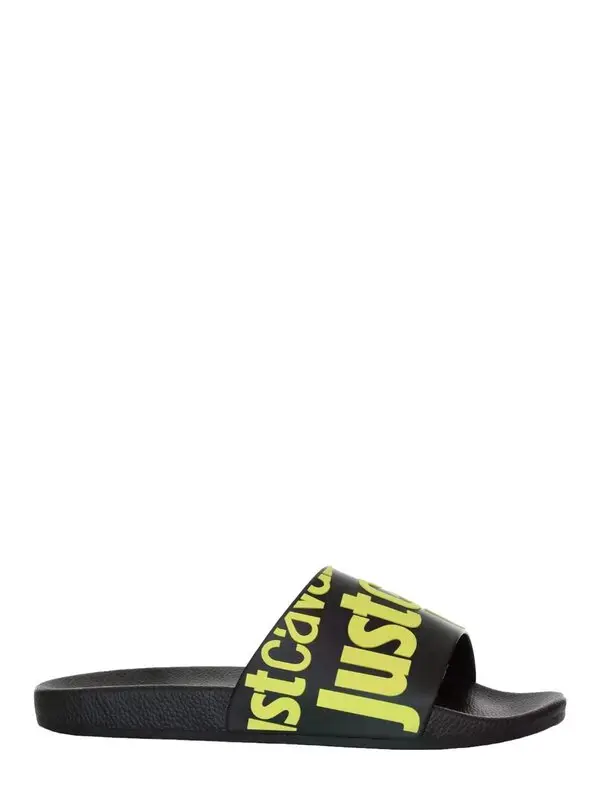 Just Cavalli Logo-print Slides - Black