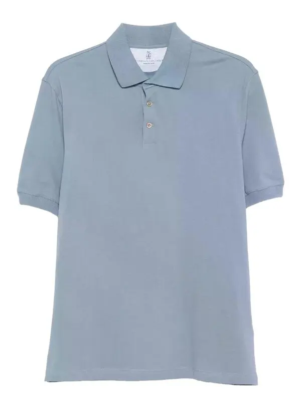 Brunello Cucinelli Cotton Polo Shirt - Blue
