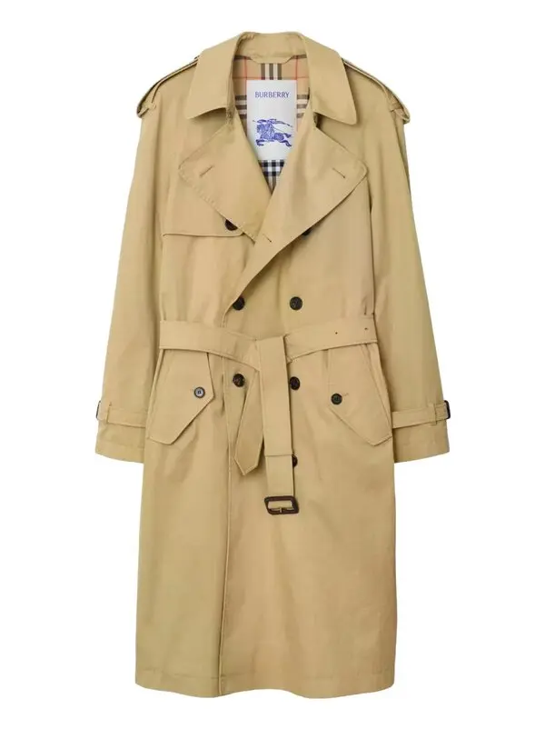 Burberry Gabardine Trench Coat - Neutrals