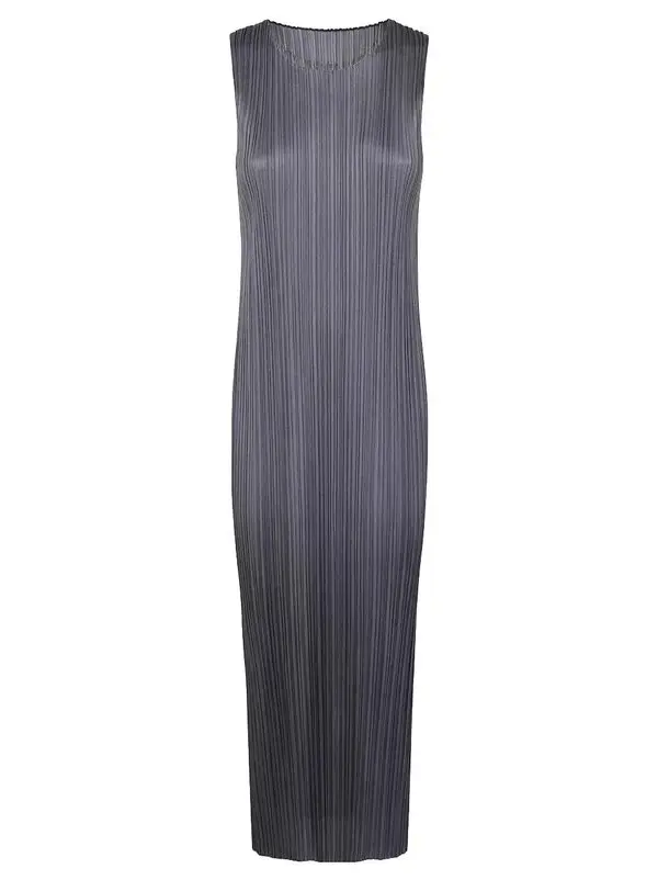 Issey Miyake Plissé-effect Dress - Grey