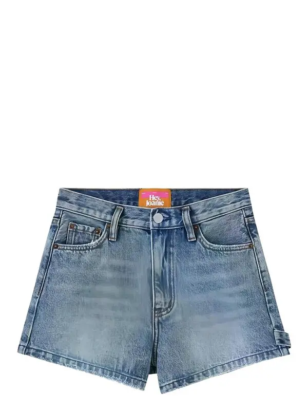 HEY JOANIE Utility Denim Shorts - Blue