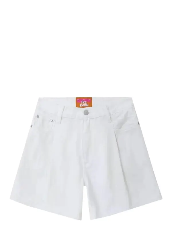 HEY JOANIE Pleated Shorts - White