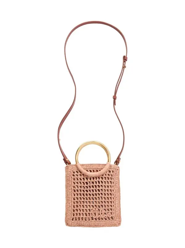 Chloé Small Leather-trimmed Woven Raffia Tote Bag - Neutrals