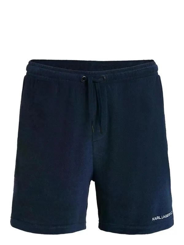 Karl Lagerfeld Logo Swim Shorts - Blue