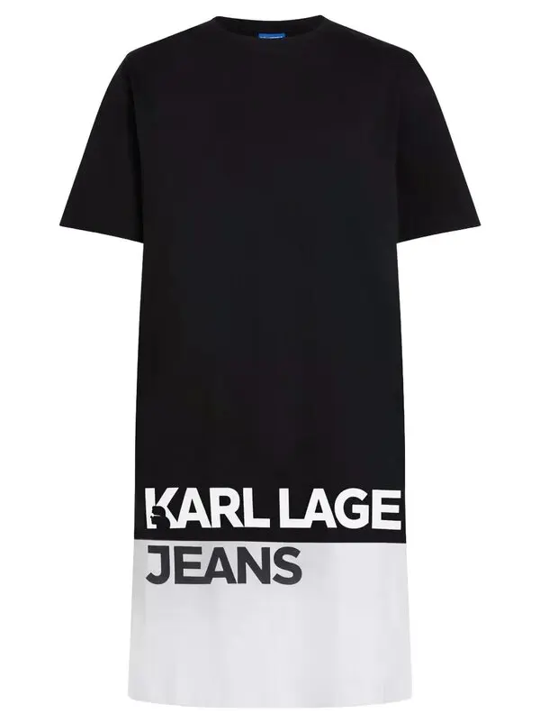 Karl Lagerfeld Two-tone Mini Dress - Black
