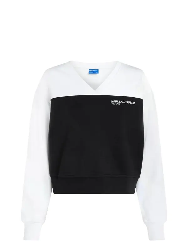 Karl Lagerfeld Two-tone Sweatshirt - Black