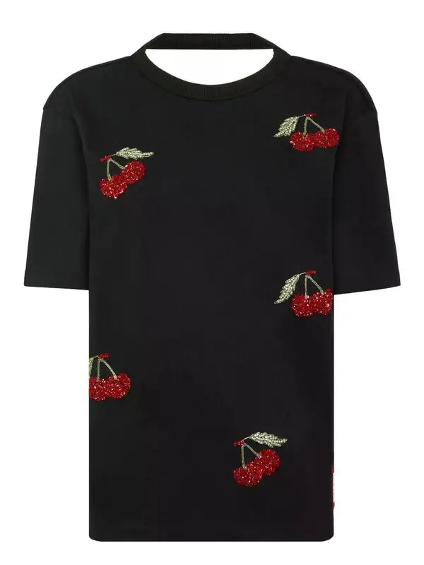 Philipp Plein Cherry-print T-shirt - Black
