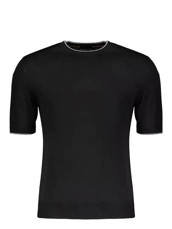 MOORER Eolo Knitted T-shirt - Black