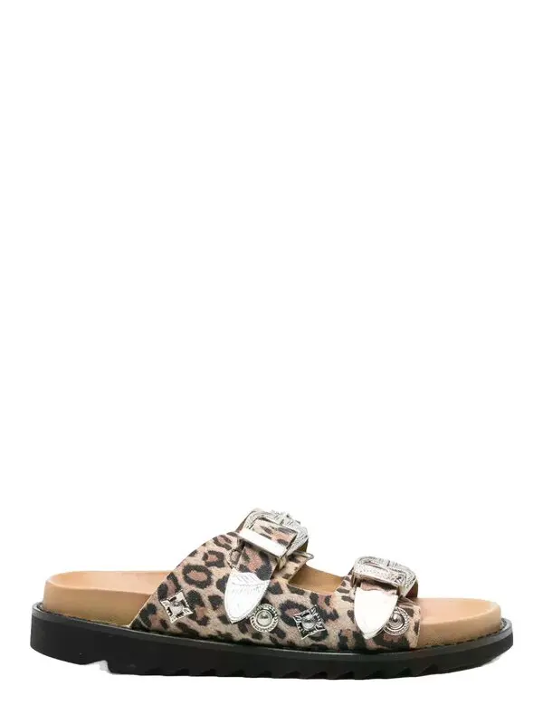 Toga Leopard-print Flat Sandals - Brown