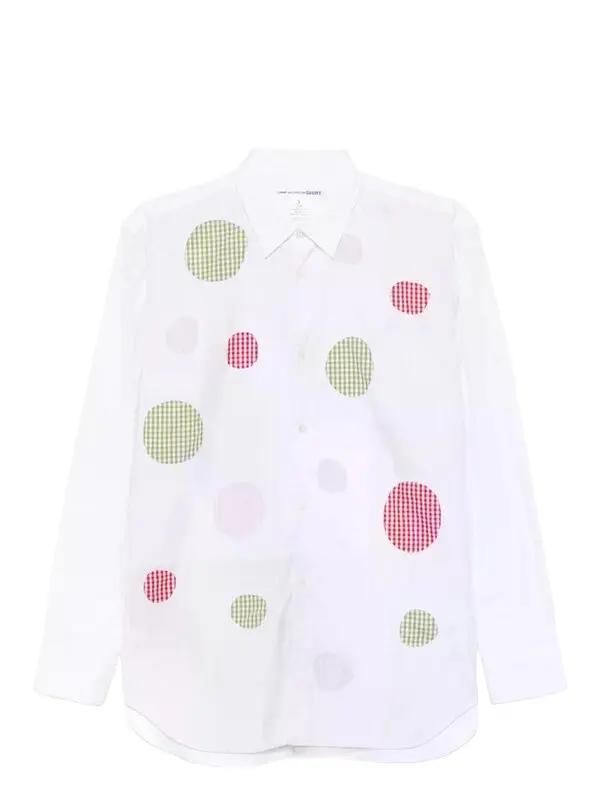 Comme Des Garçons Gingham Patch Shirt - White