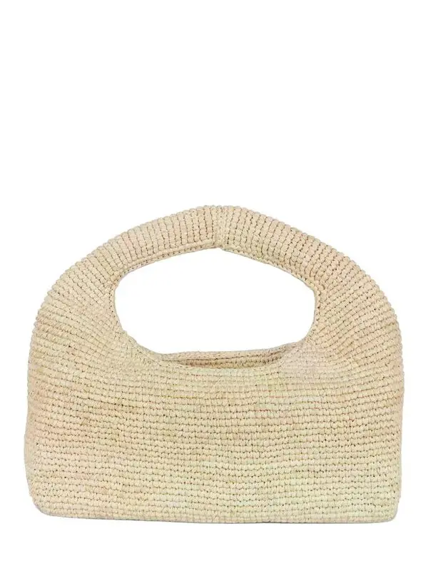 Manebí Halfmoon Raffia Tote Bag - Neutrals