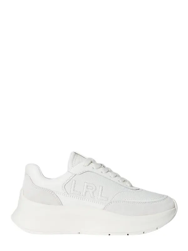 Ralph Lauren Franky Leather & Suede Sneaker - Snow White/bianco