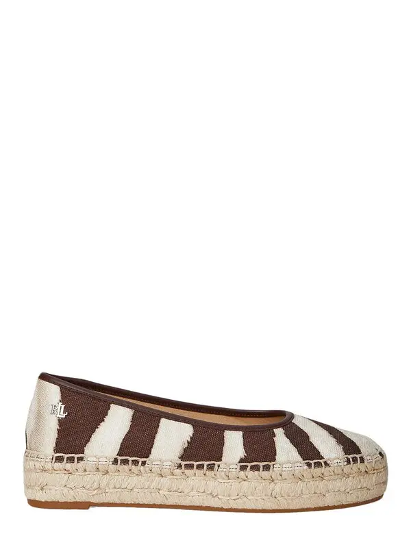 Ralph Lauren Luize Printed Espadrille - Zebra/dark Hickory