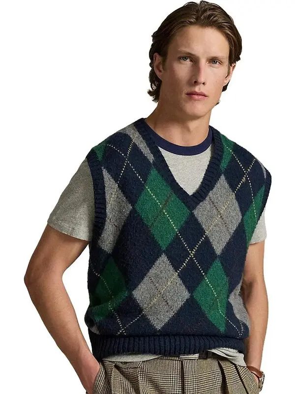 Ralph Lauren Argyle Sweater Vest - Navy Combo