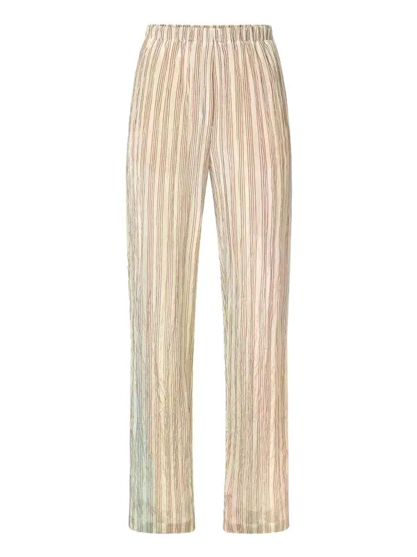 FORTE_FORTE Striped Trousers - Neutrals
