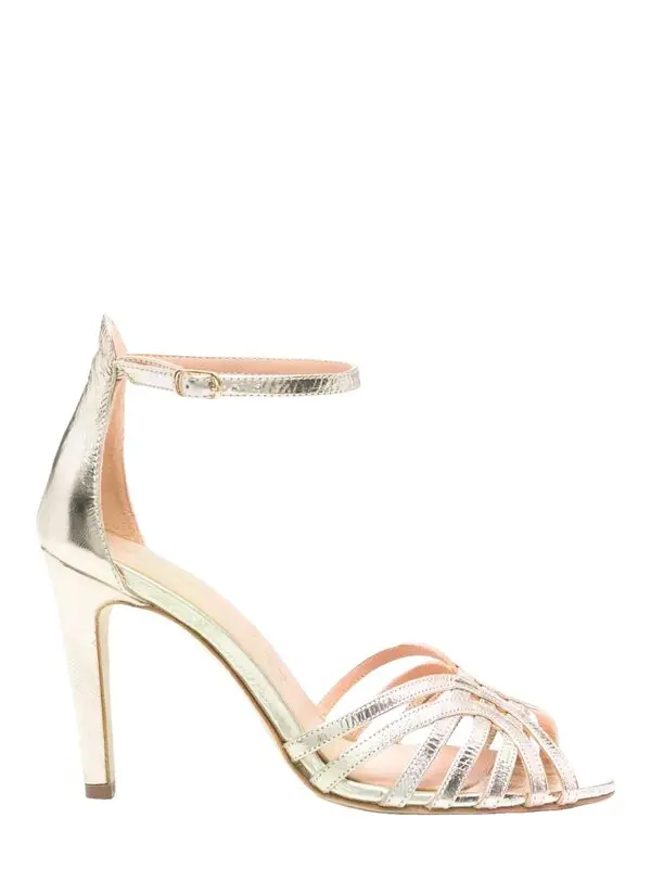 THE SELLER 100mm Heeled Sandals - Gold