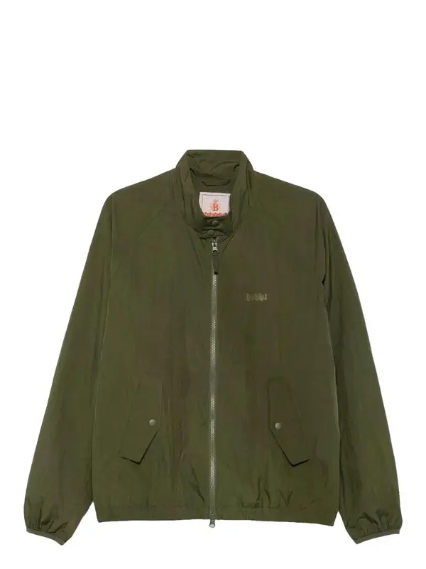 BARACUTA Logo-print Jacket - Green