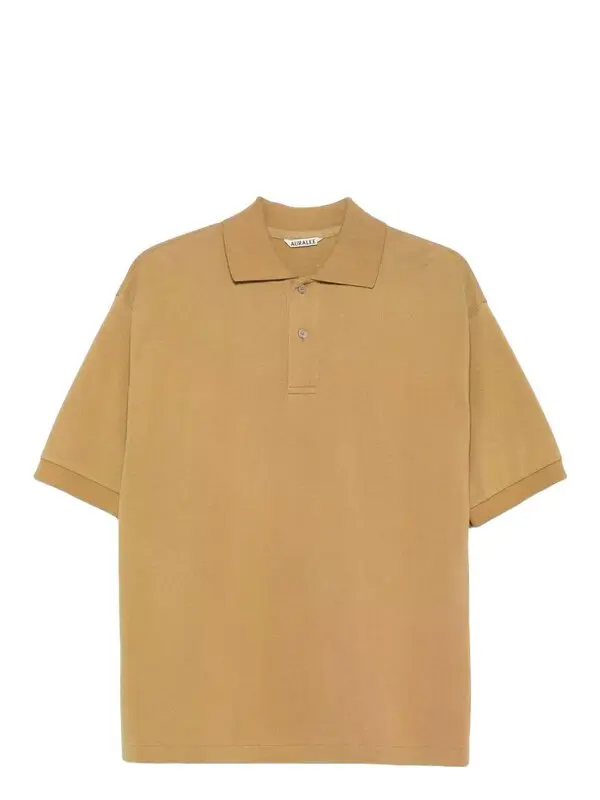 Auralee Cotton Polo Shirt - Neutrals