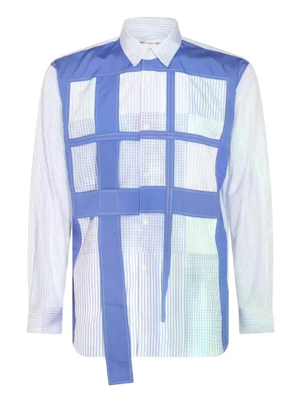 Comme Des Garçons Patchwork Shirt - Blue