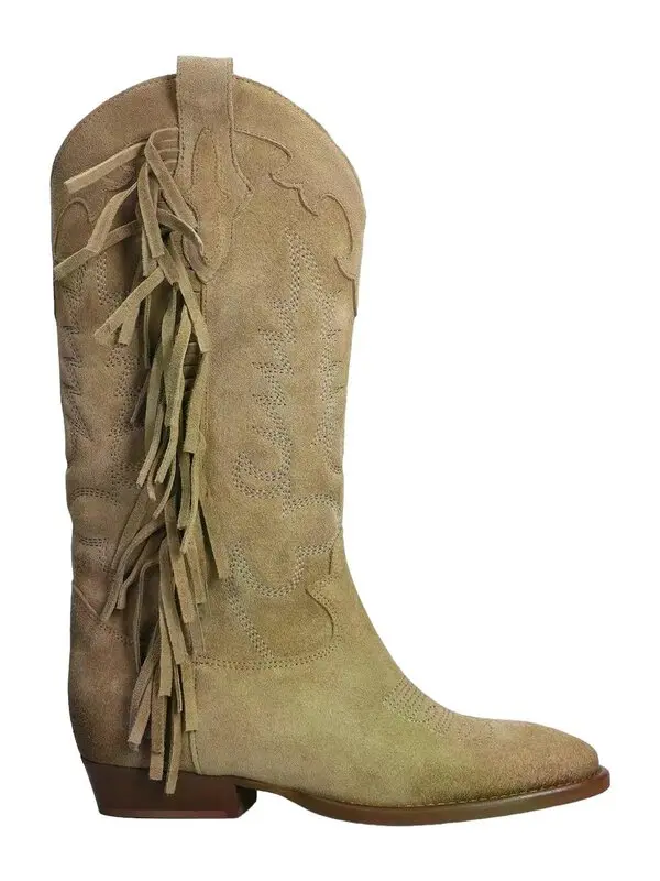 GISEL MOIRE 30mm Oklahoma Cowboy Boots - Neutrals