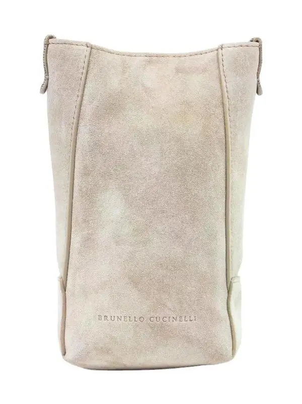 Brunello Cucinelli Suede Shoulder Bag - Neutrals