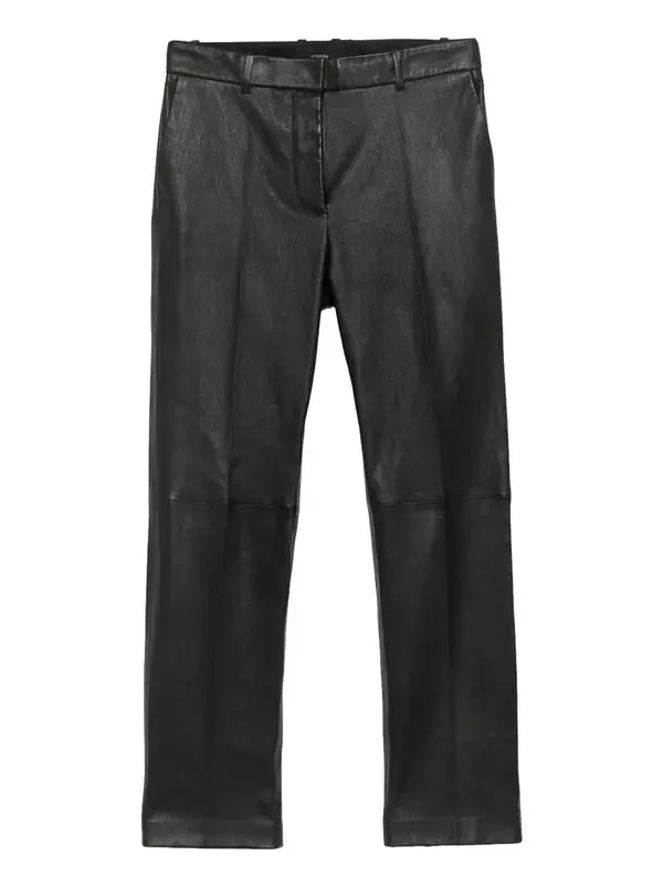 JOSEPH Leather Trousers - Black