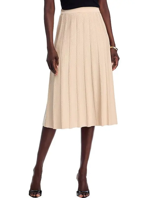 Misook Midi Skirt - Biscotti