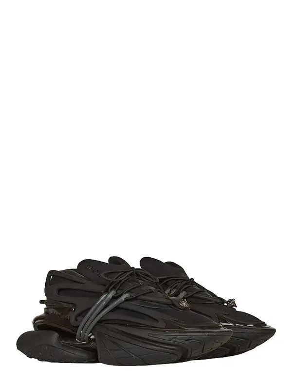 Balmain Leather Unicorn Low-top Sneakers - Black