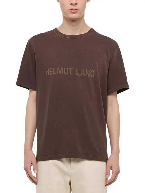 Helmut Lang Lazer Short Sleeve Logo Tee - Espresso