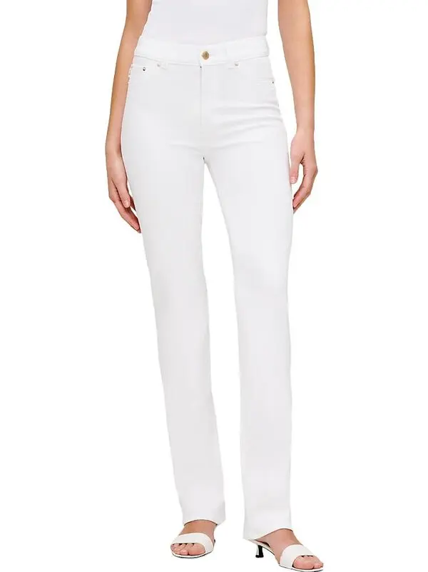 DL1961 Halle Straight High-rise Instasculpt Jeans - White