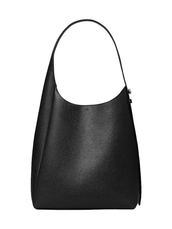 Tory Burch Romy Leather Hobo Bag - Black Leather