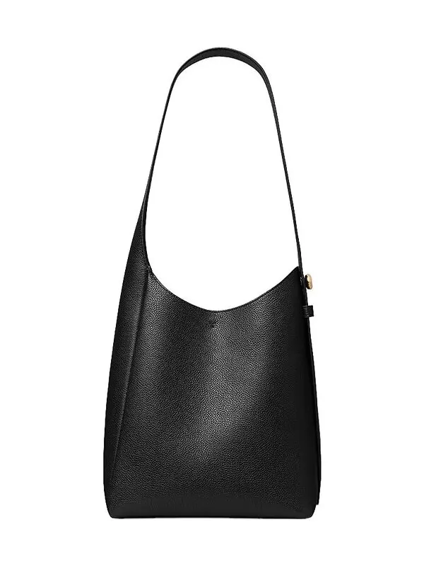 Tory Burch Romy Small Leather Hobo Bag - Black