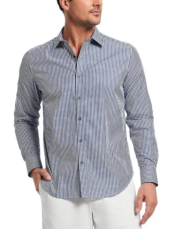 Robert Graham Greenwich Woven Long Sleeve Shirt - Navy