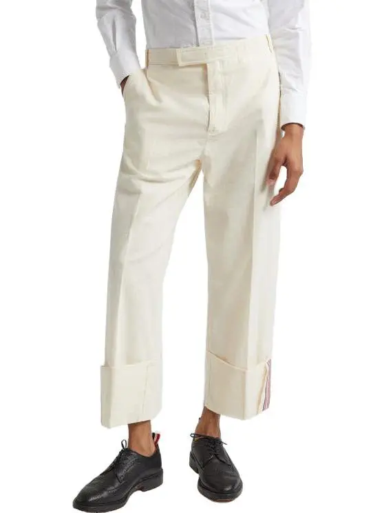 Thom Browne Straight Leg Pants - Muslin