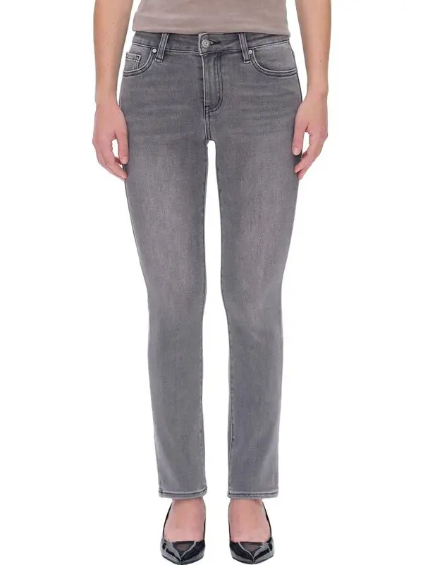BAYEAS Emily High-waist Straight Leg Jeans - Stone Grey